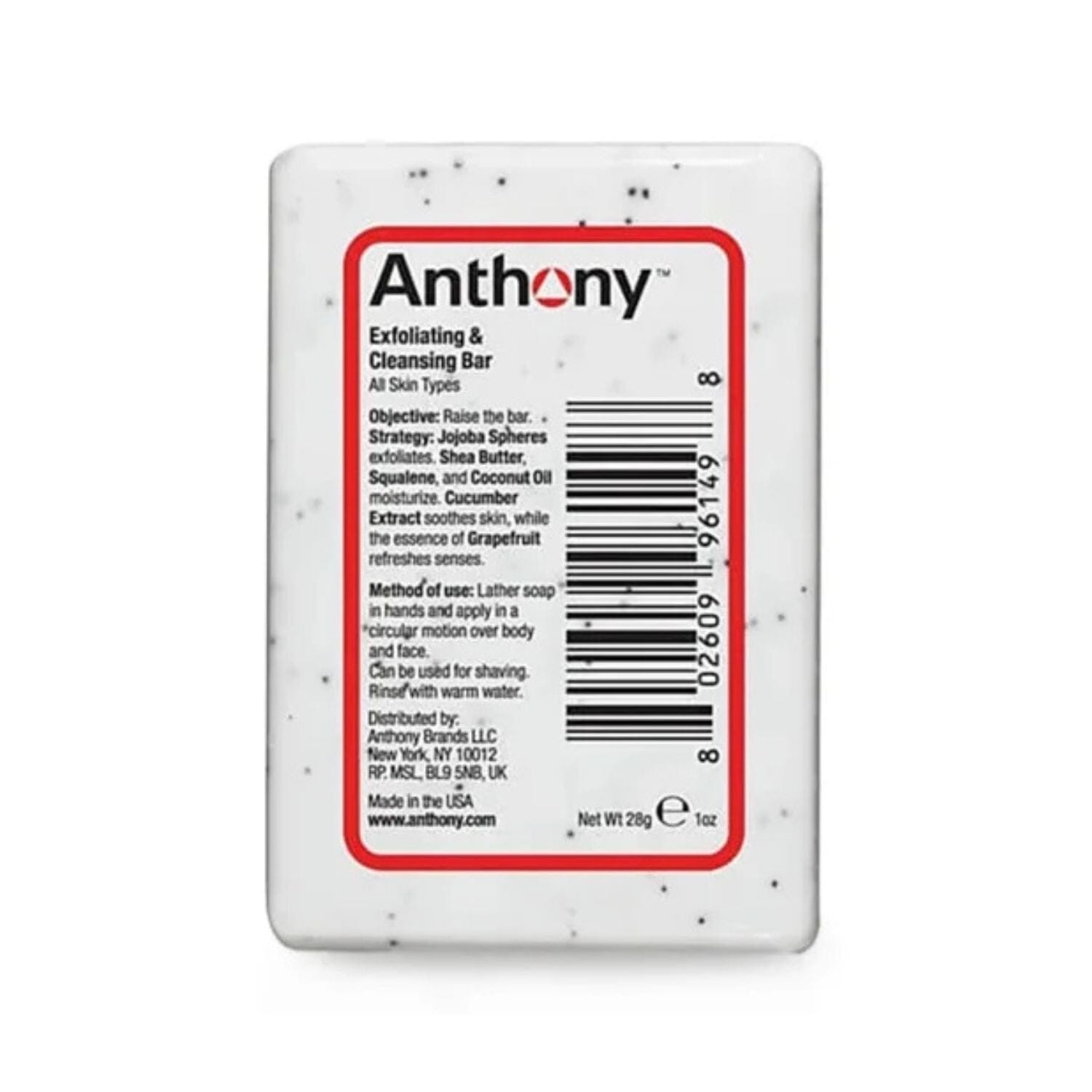 Anthony Exfoliating & Cleansing Bar (28g)